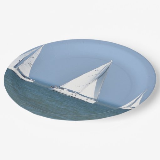Sailboat Photo on Paper Plates | Zazzle