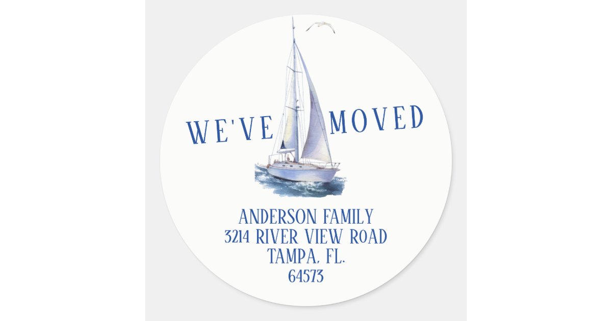 Sailboat Return Address Label | Zazzle