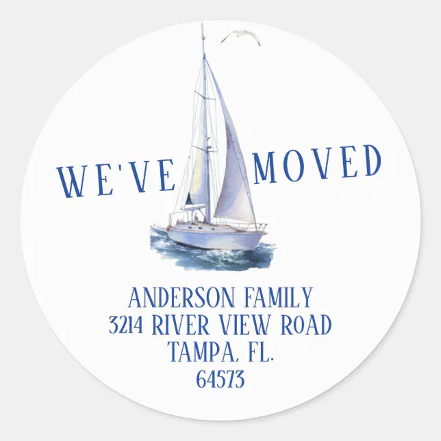 Sailboat Return Address Label | Zazzle