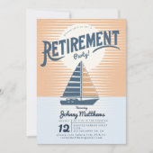 sailboat sunset retirement party invitation | Zazzle