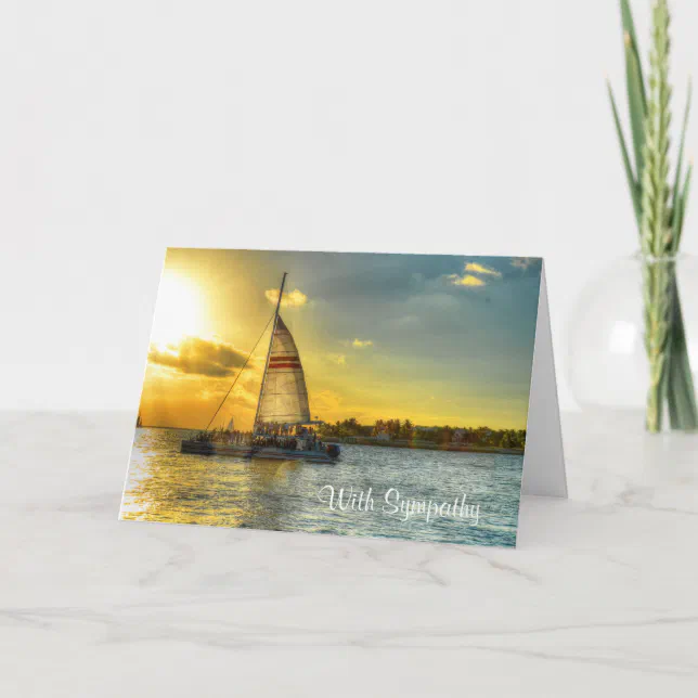 Sailboat Sympathy Card | Zazzle
