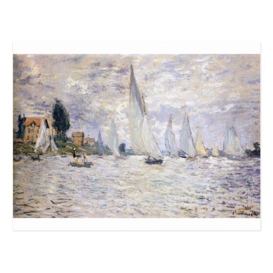 Sailboats - Claude Monet Postcard | Zazzle.com