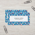 Sailboats Pattern Blue Business Card | Zazzle
