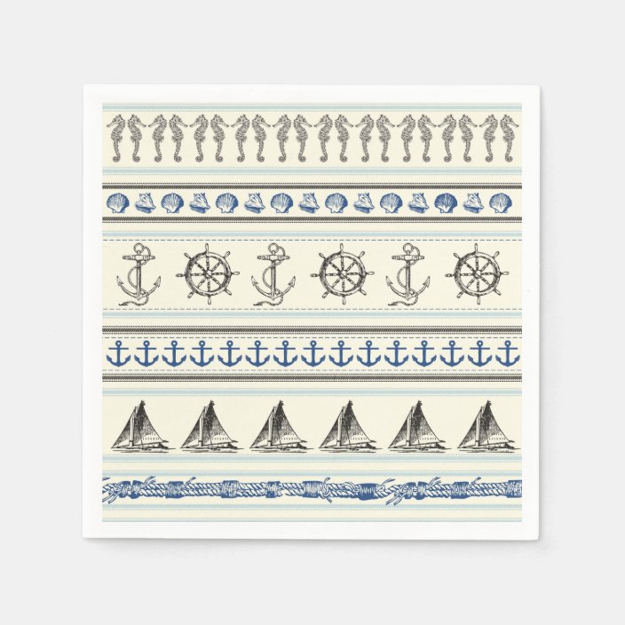 Sailing Anchor Nautical Rope Knot Sail Napkins | Zazzle.com