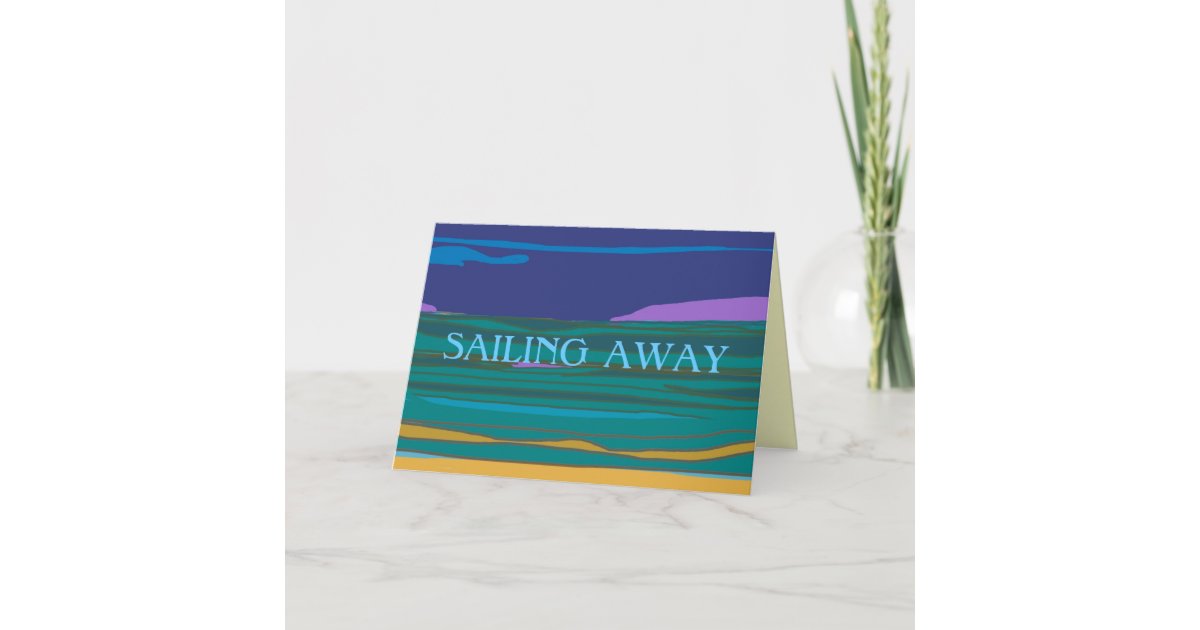 Sailing Away >Holidays Farewell Card | Zazzle