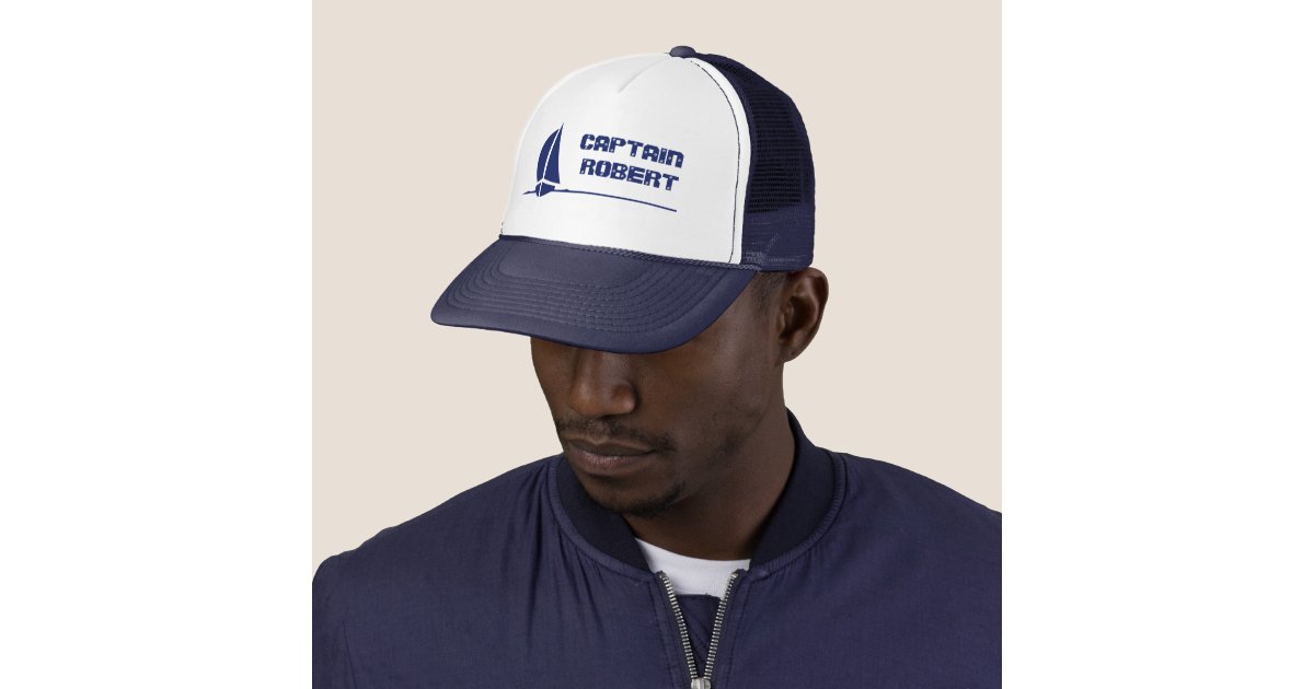 Sailing Boat Hat with customizable text | Zazzle