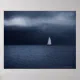 Sailing boat in stormy weather in Scottish Poster | Zazzle