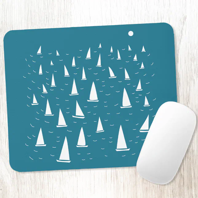 Sailing Boat Nautical Mouse Pad | Zazzle