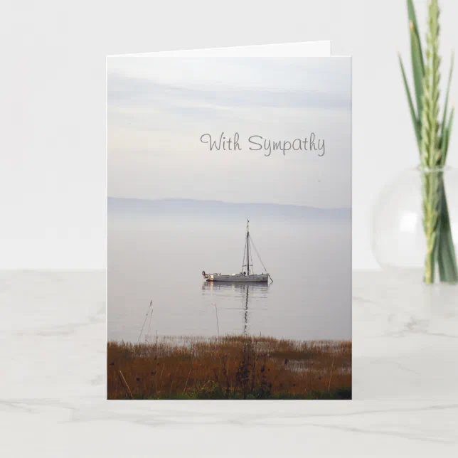 Sailing boat Sympathy Card | Zazzle