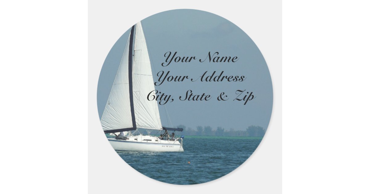 Sailing Classic Round Sticker | Zazzle