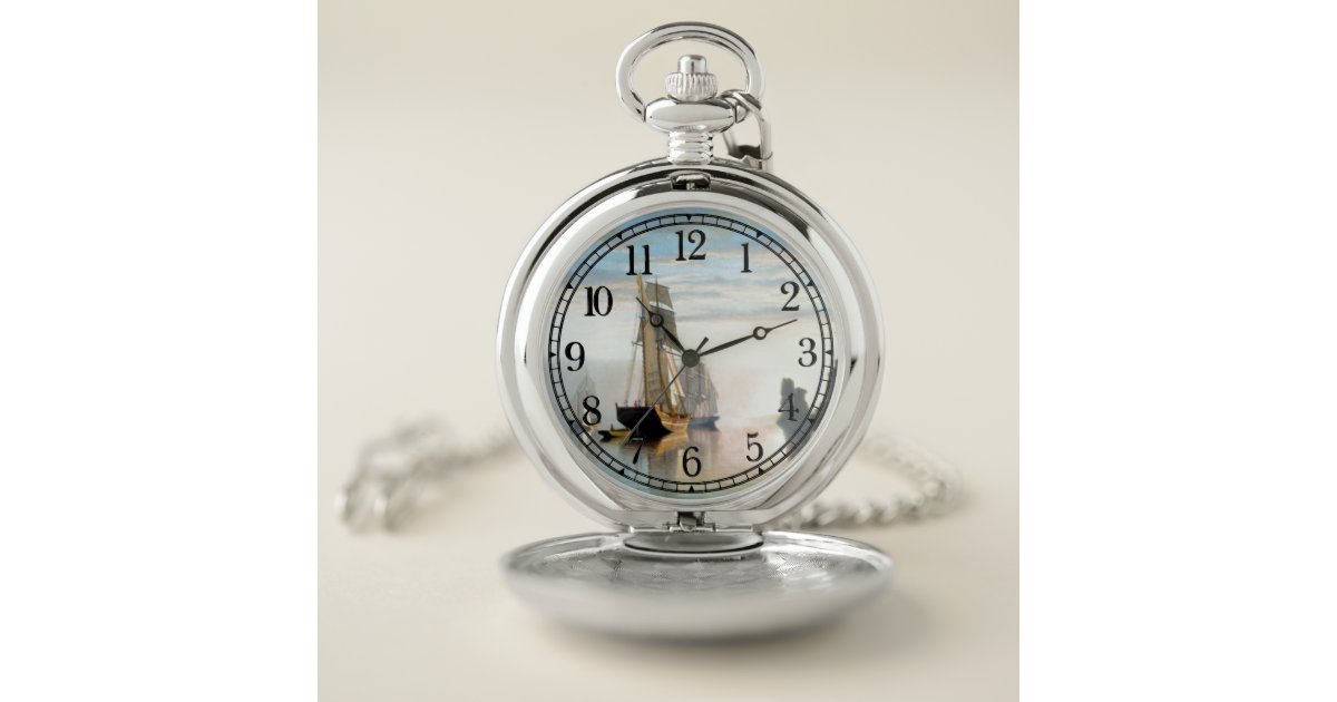 Sailing Clipper Ships Boat Ocean Pocket Watch | Zazzle