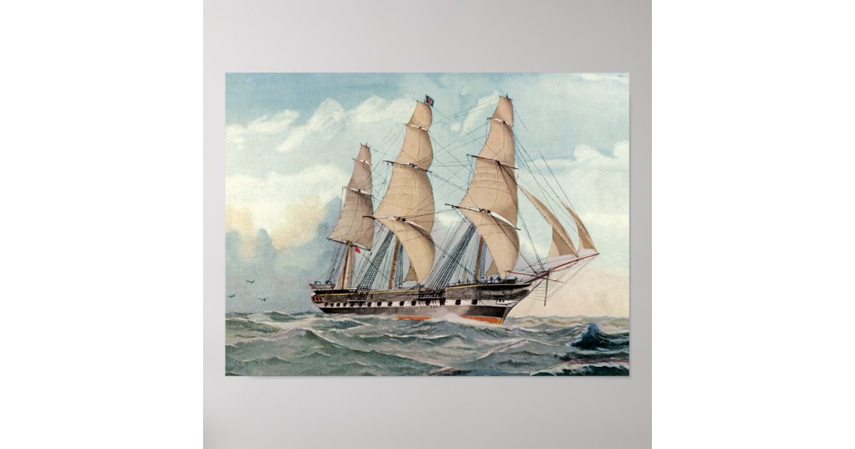 Sailing Frigate Duncan Dunbar Poster | Zazzle