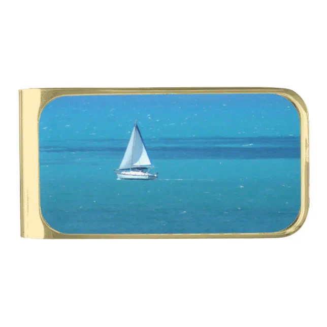 Sailing Gold Finish Money Clip | Zazzle