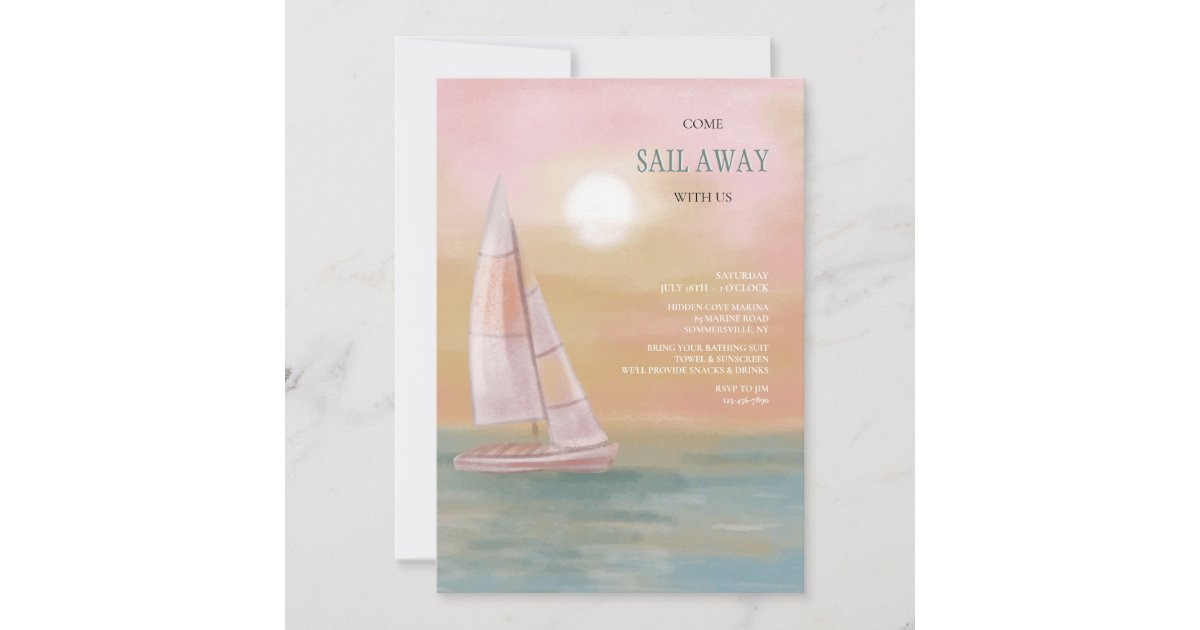 Sailing invitation | Zazzle