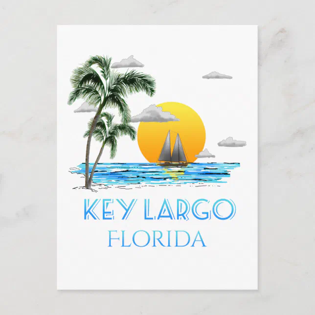 Sailing Key Largo Florida Keys Postcard | Zazzle