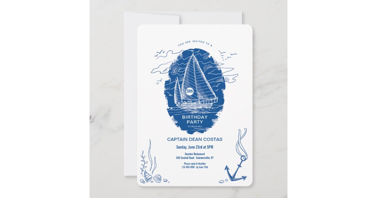 Sailing Party Invitation | Zazzle