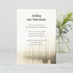 Sailing Retirement Theme Invitation | Zazzle