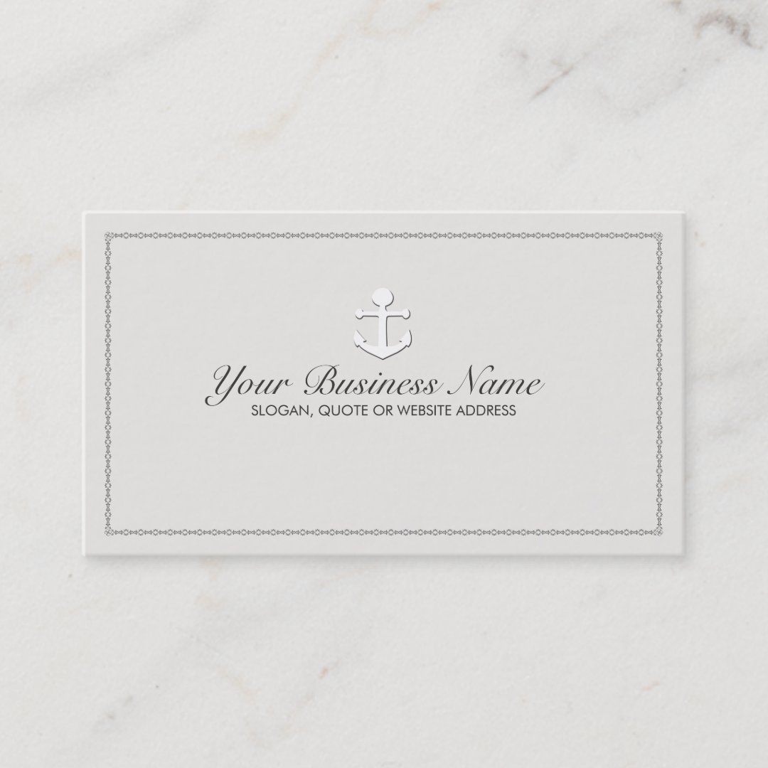 Sailing Ship Anchor Nautical Business Card | Zazzle