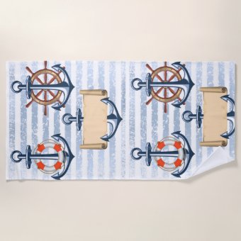 Sailing Ship Beach Towel | Zazzle