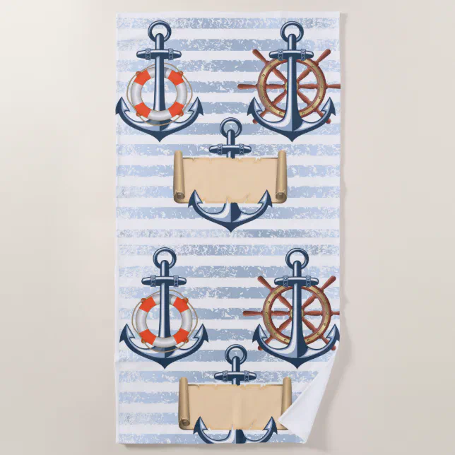 Sailing Ship Beach Towel | Zazzle