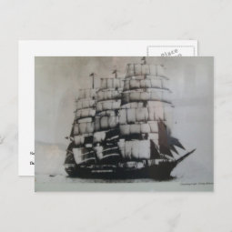 Sailing ship Peking at sea Postcard | Zazzle