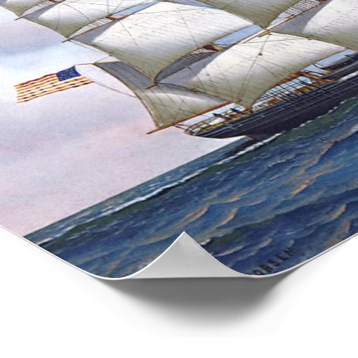 Sailing Ship Vintage Poster | Zazzle