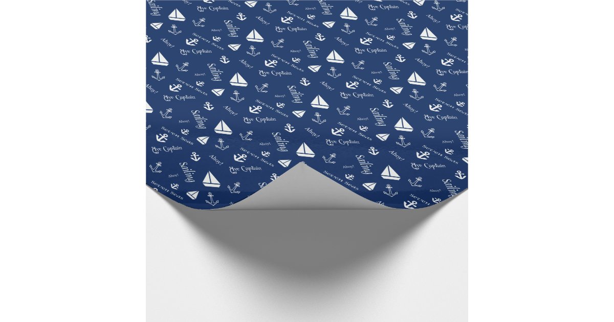 Sailing Themed Gift Wrap Wrapping Paper Nautical | Zazzle.com