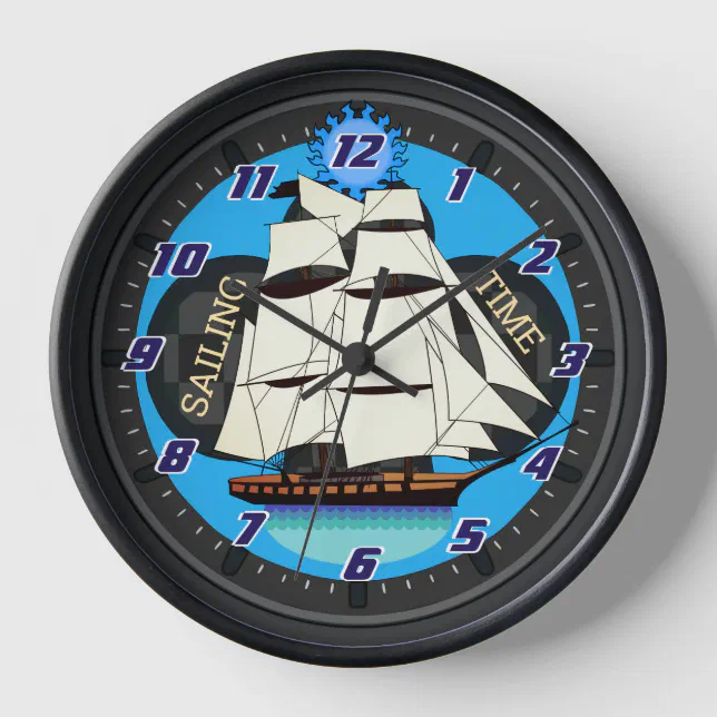 Sailing Time Clock | Zazzle