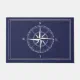Sailor Navy Blue Ships Nautical Compass Doormat | Zazzle