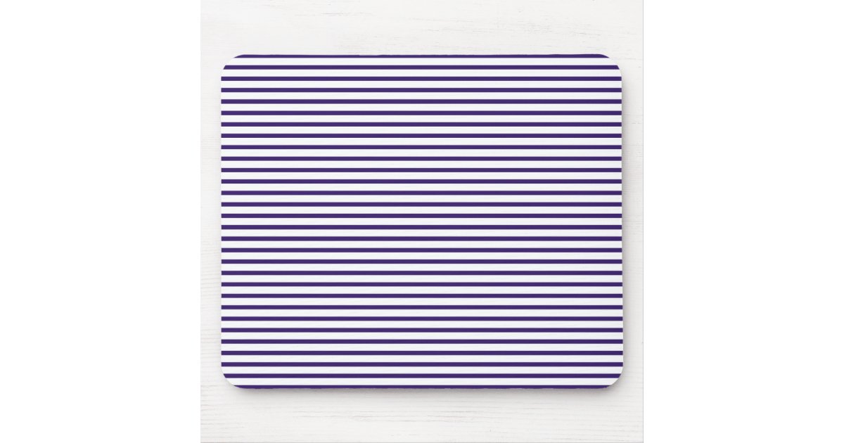 Sailor Stripes - Navy Blue and White Mouse Pad | Zazzle