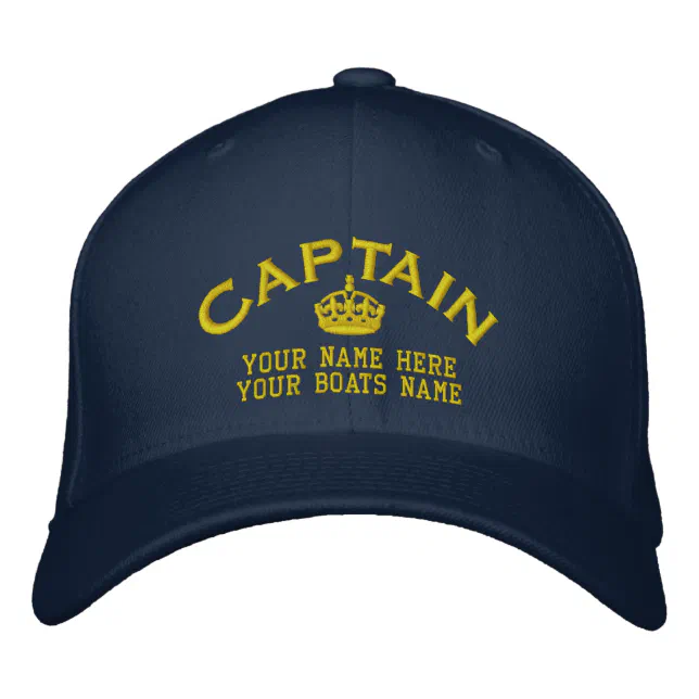 Sailors yacht captains sailing embroidered baseball cap | Zazzle