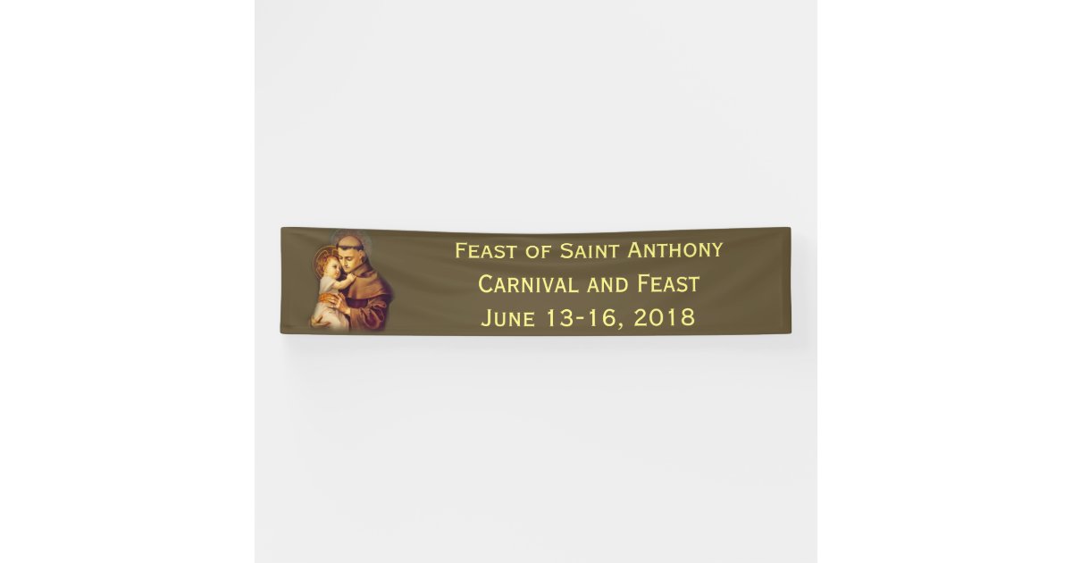 Saint Anthony of Padua Baby Jesus Banner | Zazzle
