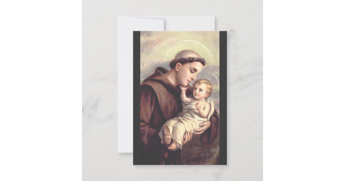 Saint Anthony of Padua Thank You Card | Zazzle
