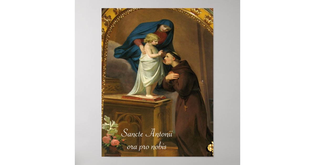Saint Anthony poster, Poster di Sant'Antonio | Zazzle