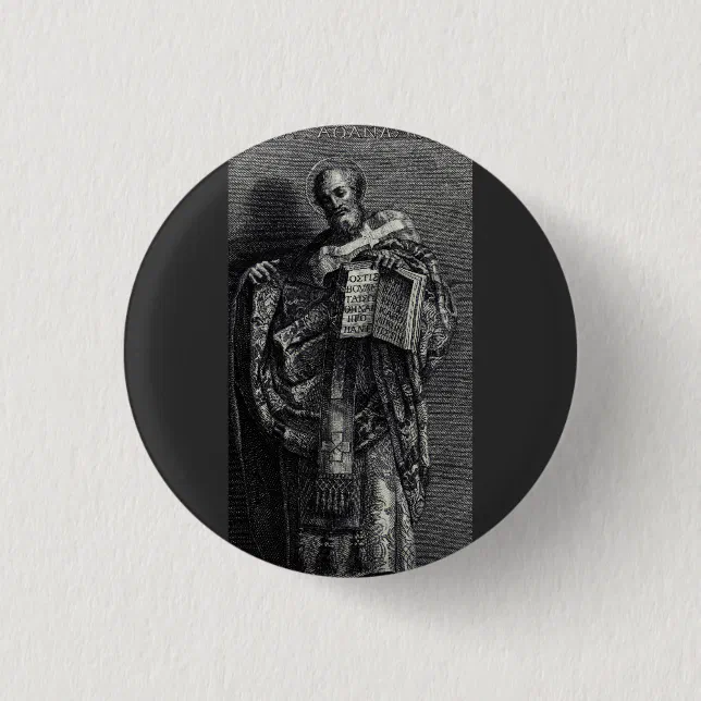 Saint Athanasius of Alexandria Pope and Patriarch Button | Zazzle