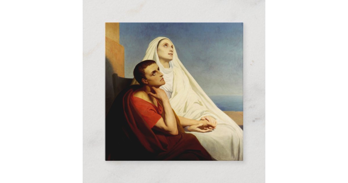 Saint Augustine and Saint Monica Square Business Card | Zazzle