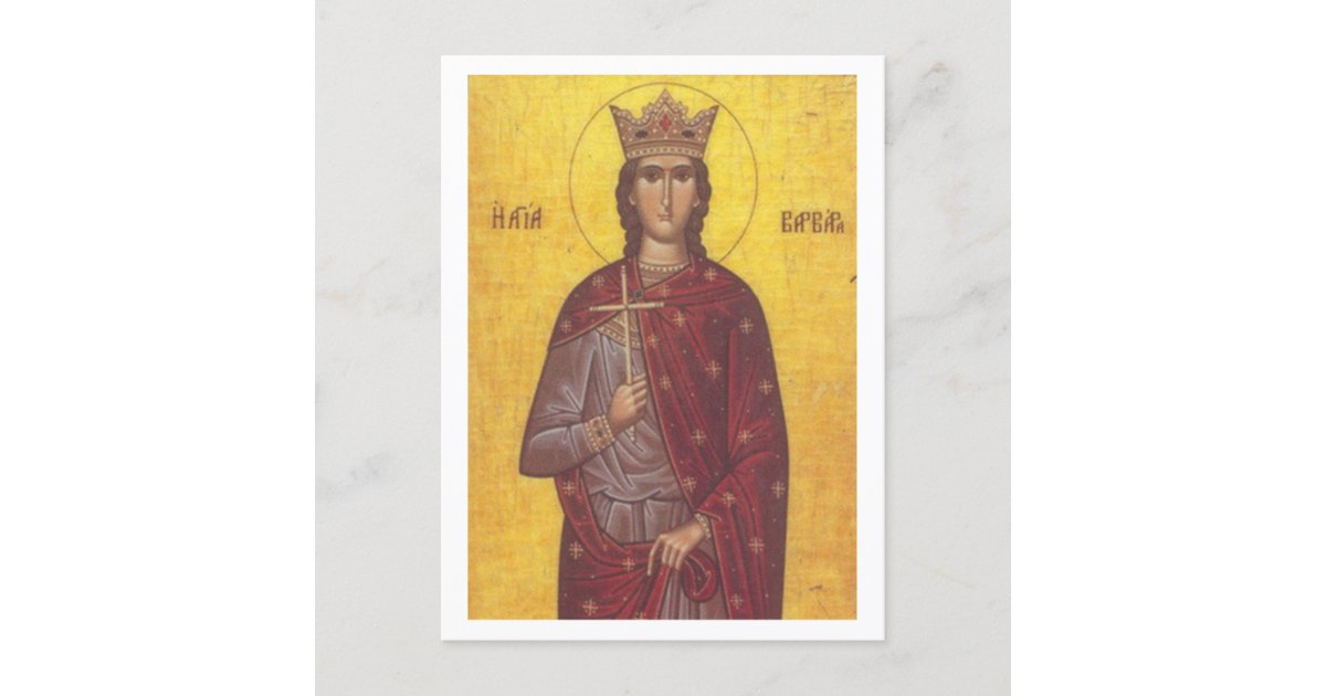 Saint Barbara Icon Postcard | Zazzle