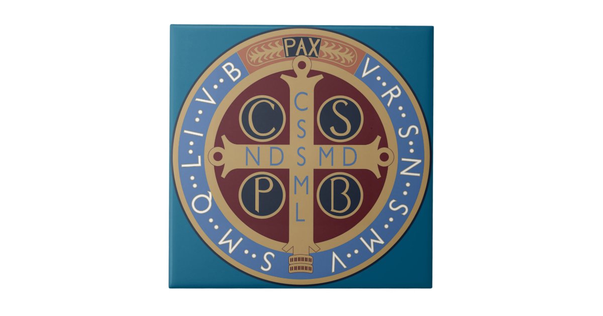 Saint Benedict Medal Ceramic Tile | Zazzle