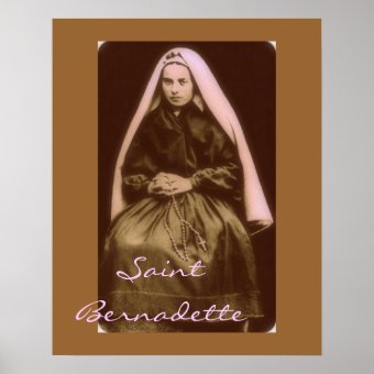 saint bernadette poster | Zazzle