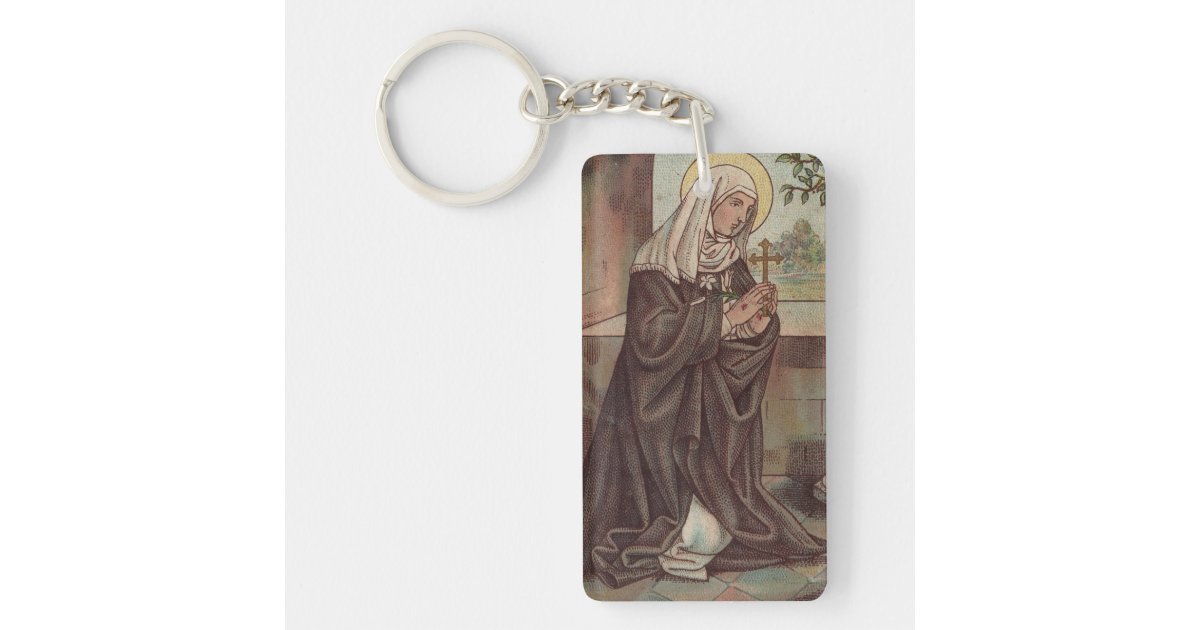 Saint Catherine of Sienna Keychain | Zazzle