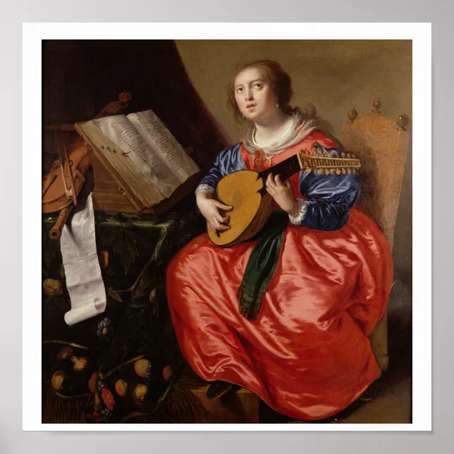Saint Cecilia (oil on canvas) Poster | Zazzle