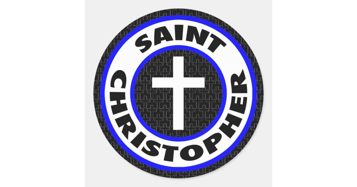 Saint Christopher Classic Round Sticker | Zazzle