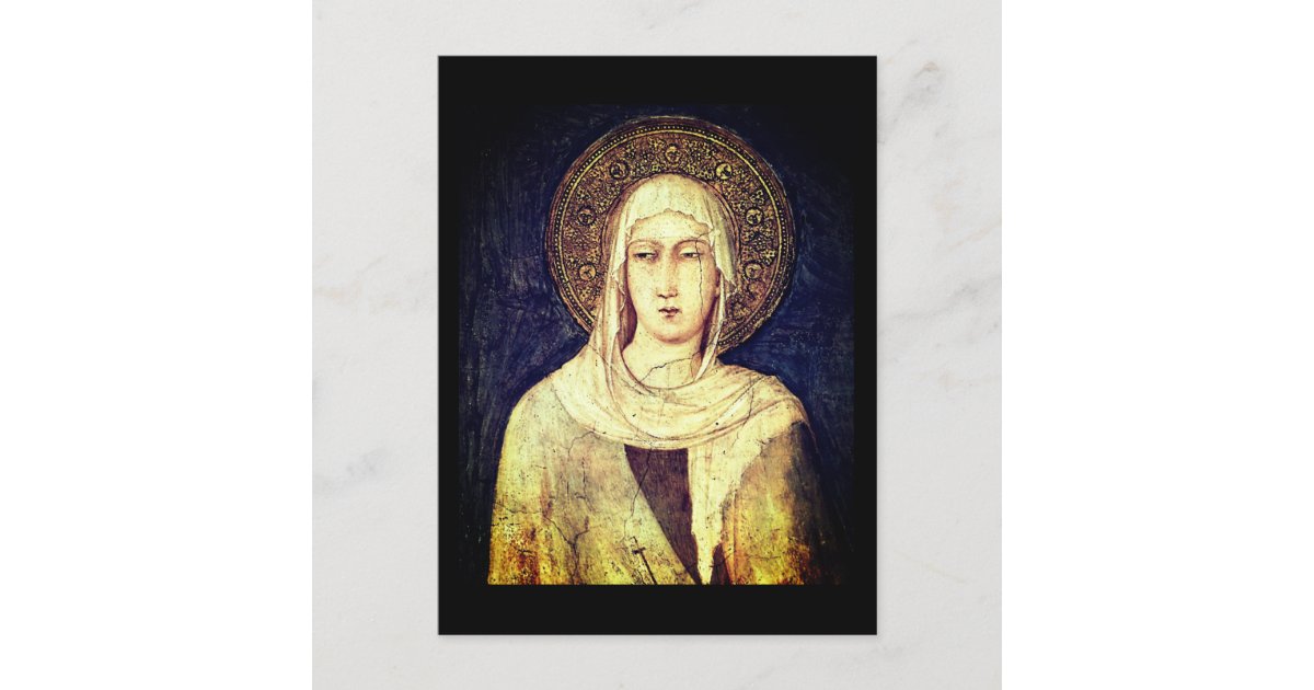 Saint Clare of Assisi by Simone Martini Postcard | Zazzle