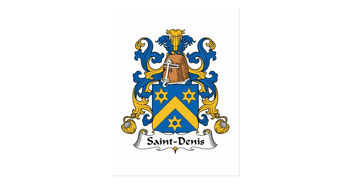 Saint-Denis Family Crest Postcard | Zazzle.com