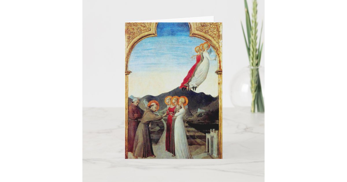 Saint Francis and the Female Trinity Card | Zazzle