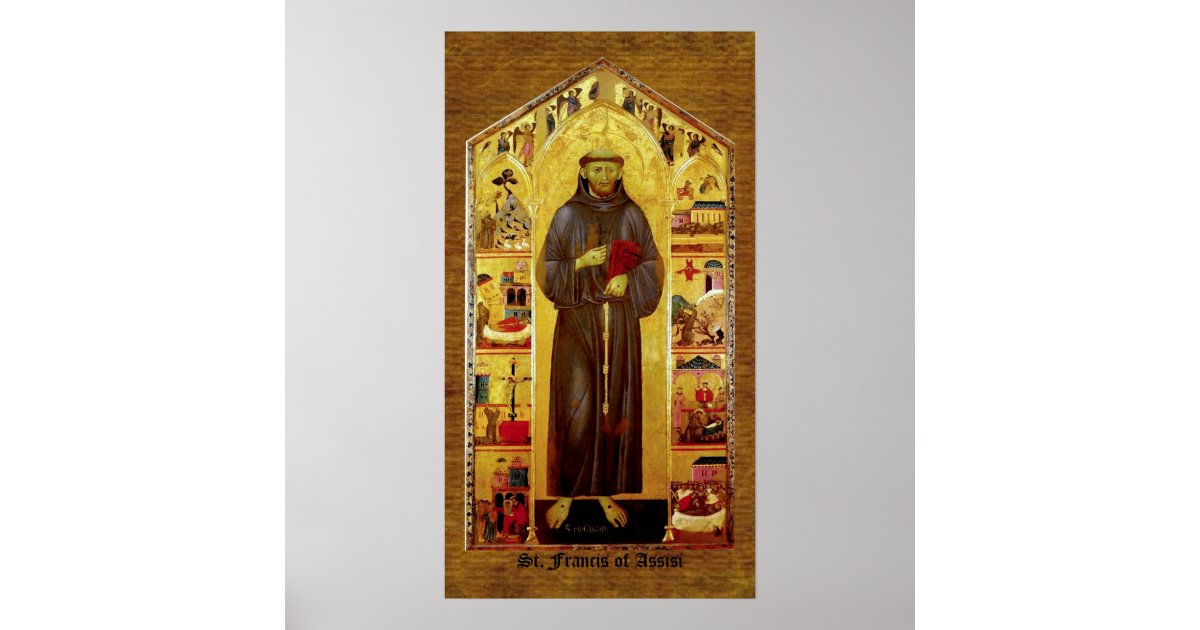 Saint Francis of Assisi Medieval Iconography Poster | Zazzle