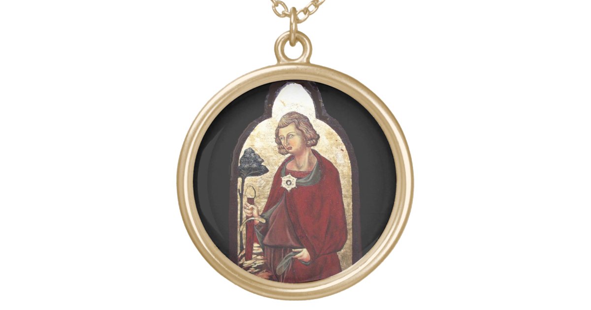SAINT GALGANO / LEGEND OF THE SWORD IN THE ROCK GOLD PLATED NECKLACE ...