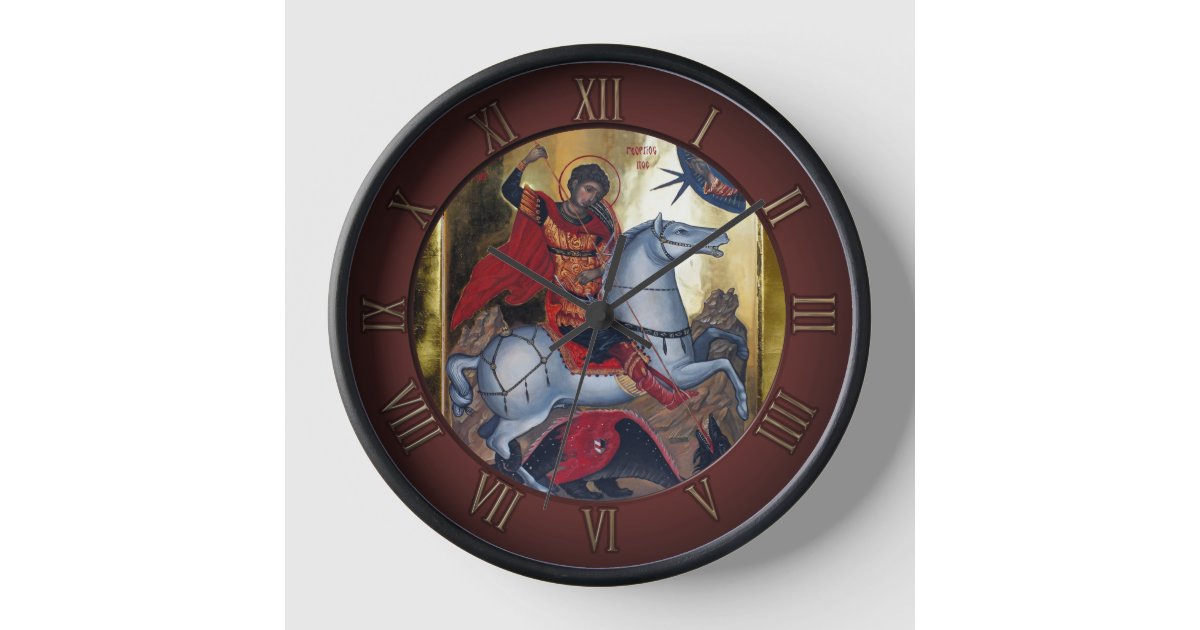 Saint George Clock | Zazzle