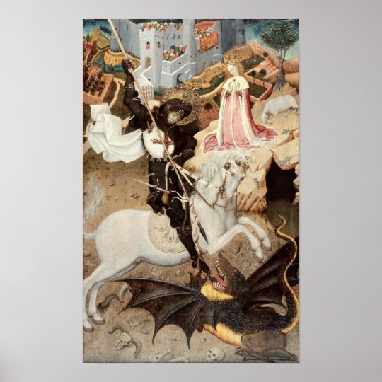 Saint George Killing the Dragon (1435) Poster | Zazzle.com