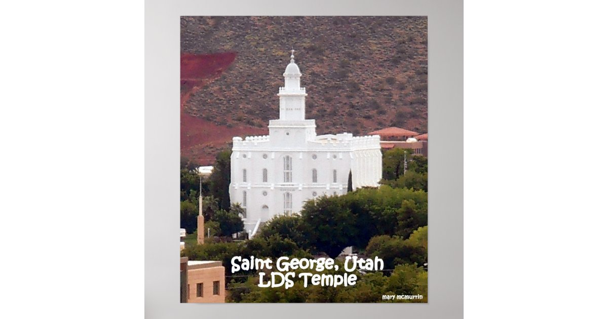 Saint George LDS Temple Poster | Zazzle